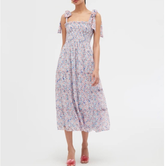 Hill House | Dresses | Nwt The Ribbon Ellie Nap Dress Pink Basketweave Vine Sz M | Poshmark